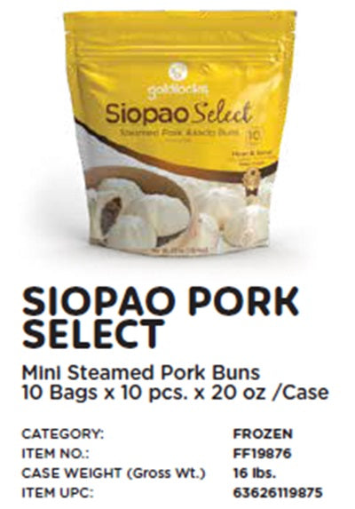 Goldilocks Mini Steamed Pork (Siopao) Buns Select – J2TEnterprise
